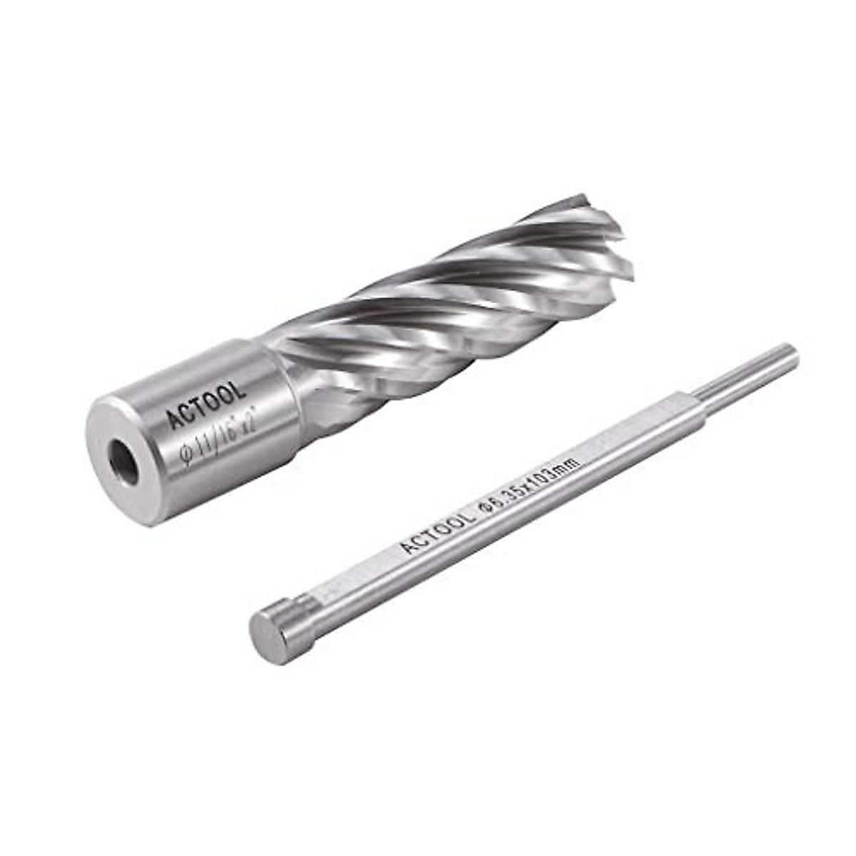 ACTOOL 11/16" Diameter × 2" Depth of Cut HSS ANNULAR Cutter with 3/4'' Weldon Shank