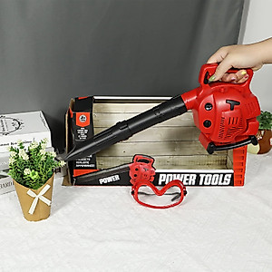 Leaf Blower Toy Tool Play Set Outside Construction Work Shop Toy Tool,Realistic Sounds and Wind,Pretend Play Series Outdoor Preschool Gardening Lawn Toy Gift for Toddler Baby Children Boys and Girls