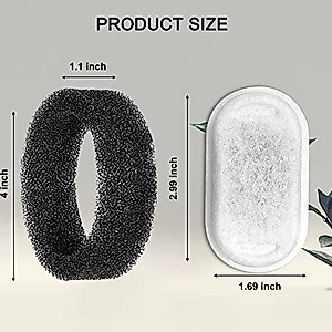 Cat Water Fountain Filters for 108/3.2L& 67oz/2L Stainless Steel Pet Water Dispenser Fountain Filters,8 Cat Fountain Filter Replacement with 8 Sponges (8 Filters&8 Sponges)