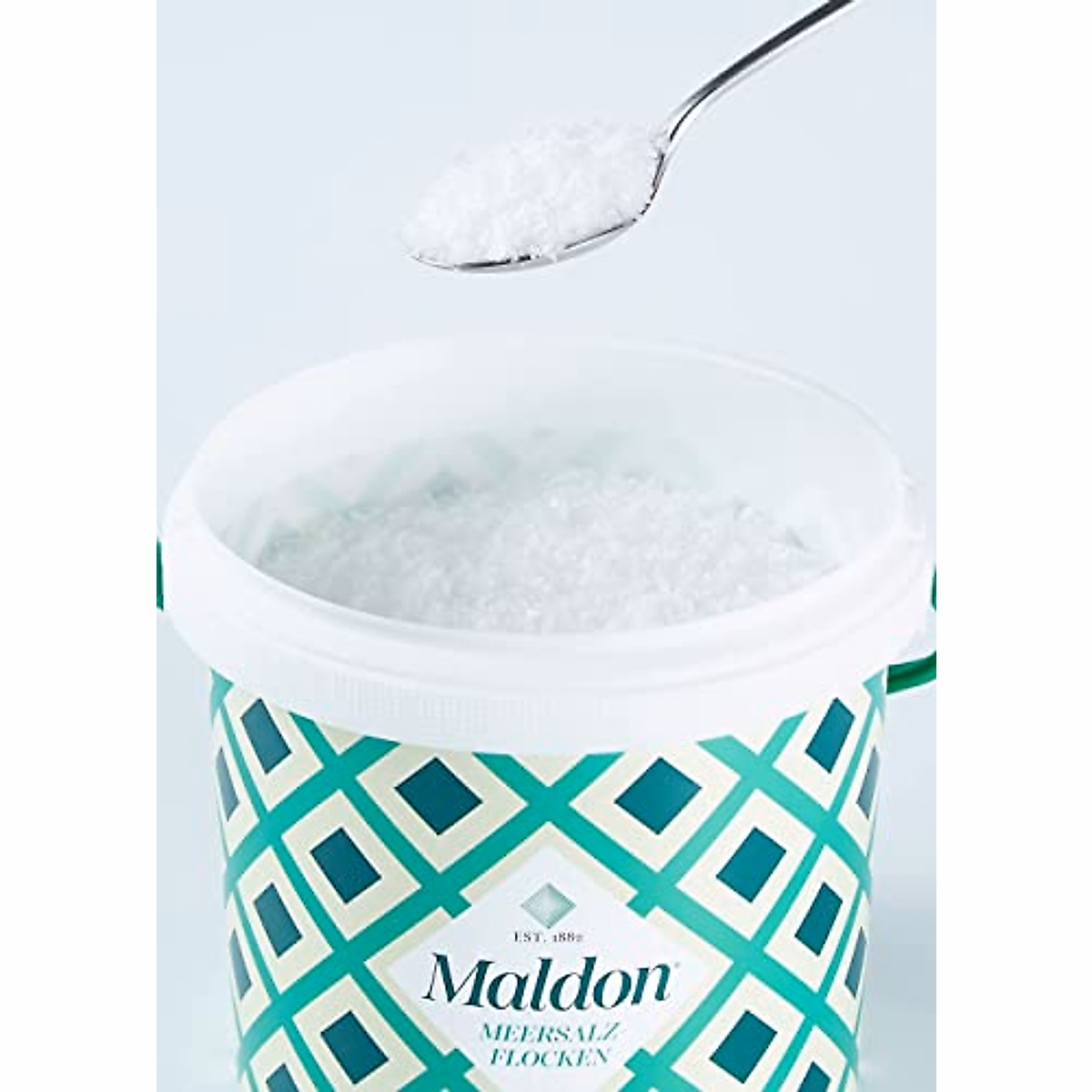 Maldon Salt, Sea Salt Flakes, 3.1 lb, Bulk Tub, Kosher, Natural, Handcrafted, Gourmet, Pyramid Crystals