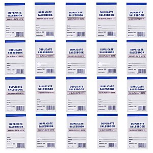 FactorDuty 20 Pack Lot Sales Book Order Receipt Invoice Carbonless Copy 50 Sets 3.5" X 5.5"