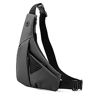 Small Sling Shoulder Crossbody Bag Men Women, Lightweight Anti-theft One Strap Casual Chest Bag Slim Backpack for Outdoor Walking Trip Hiking Biking Grey