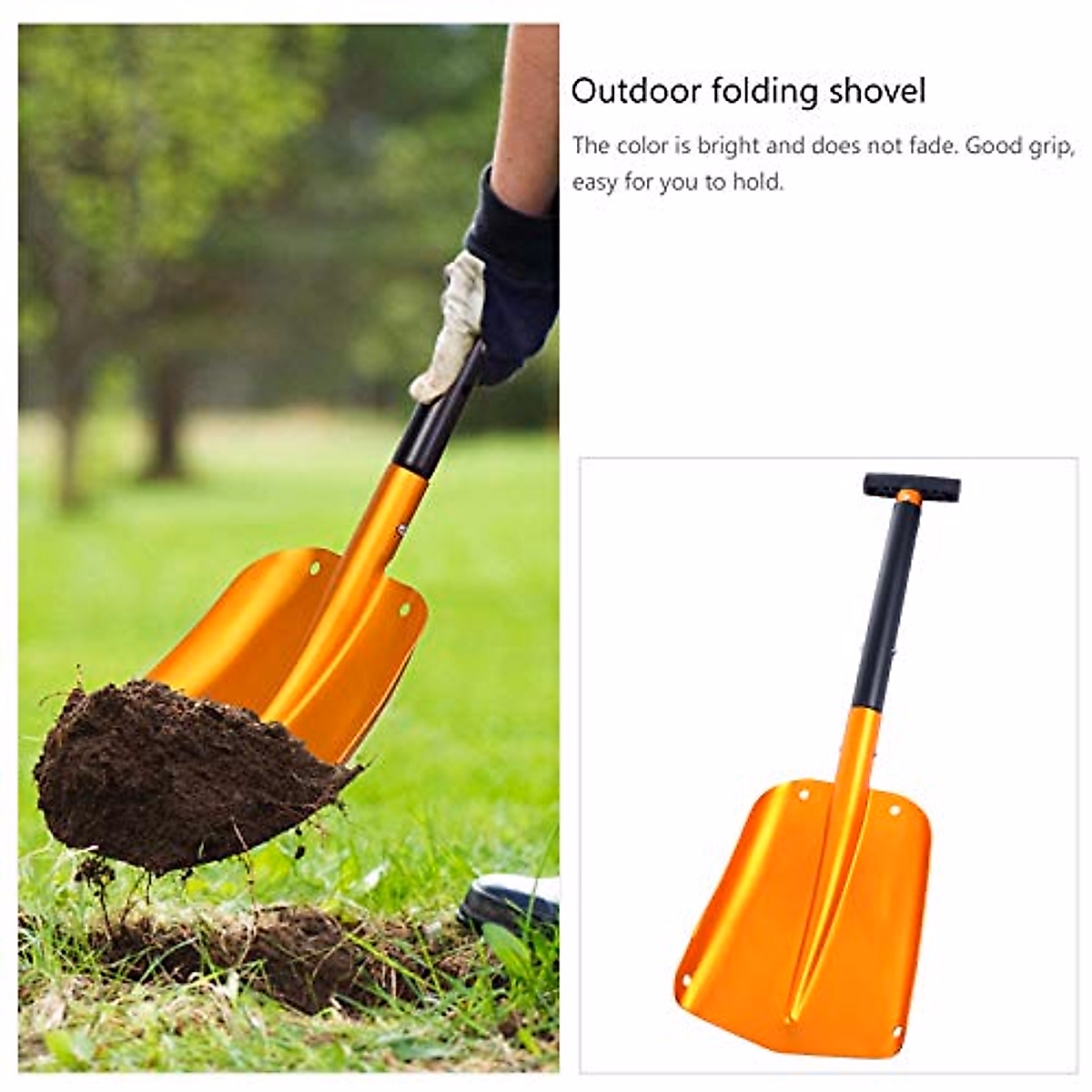 Snow Shovels Heavy Duty Snow Removal Shovels - Foldable Cordless Snow Shovel 21 x 11 Utility Ice Shovel for Car Driveway