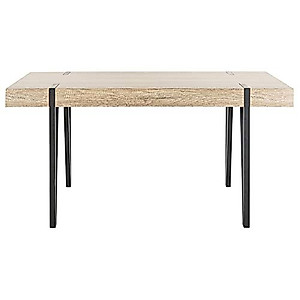 Safavieh Home Alyssa Rustic Industrial Brown and Black Dining Table