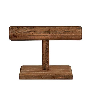 MOOCA 2 Pcs Wooden Jewelry Display Stand, Bracelet Watch Holder Display for Store, 7.9 W x 2.9 D x 5.5 H in, Brown Color