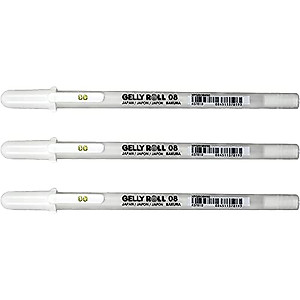 SAKURA - 37488 Gelly Roll Classic 08 (Medium Pt.) 3 Pack Pen, White