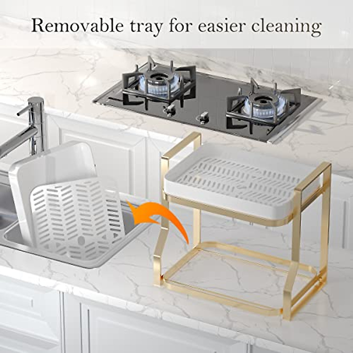 COVAODQ Mug Holder Coffee Cup Holder Bathroom Organizer Countertop Modern Counter Standing Rack Cosmetic Holder