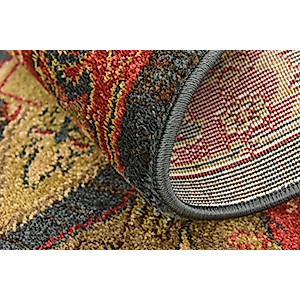 Unique Loom Sahand Collection Area Rug - Arsaces (2' 2" x 3' 1" Rectangle, Navy Blue/ Gray)