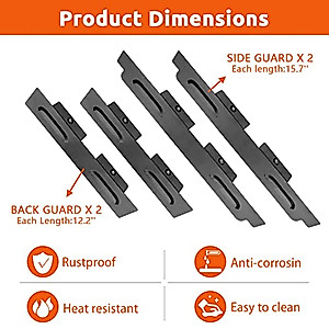 GARNETIN Wind Guard for Blackstone Griddle 28 Inch Wind Screen Flat Top Griddle Accessories steel Magnetic Set of 4 Wind Gurad for Blackstone Griddle 28", Black