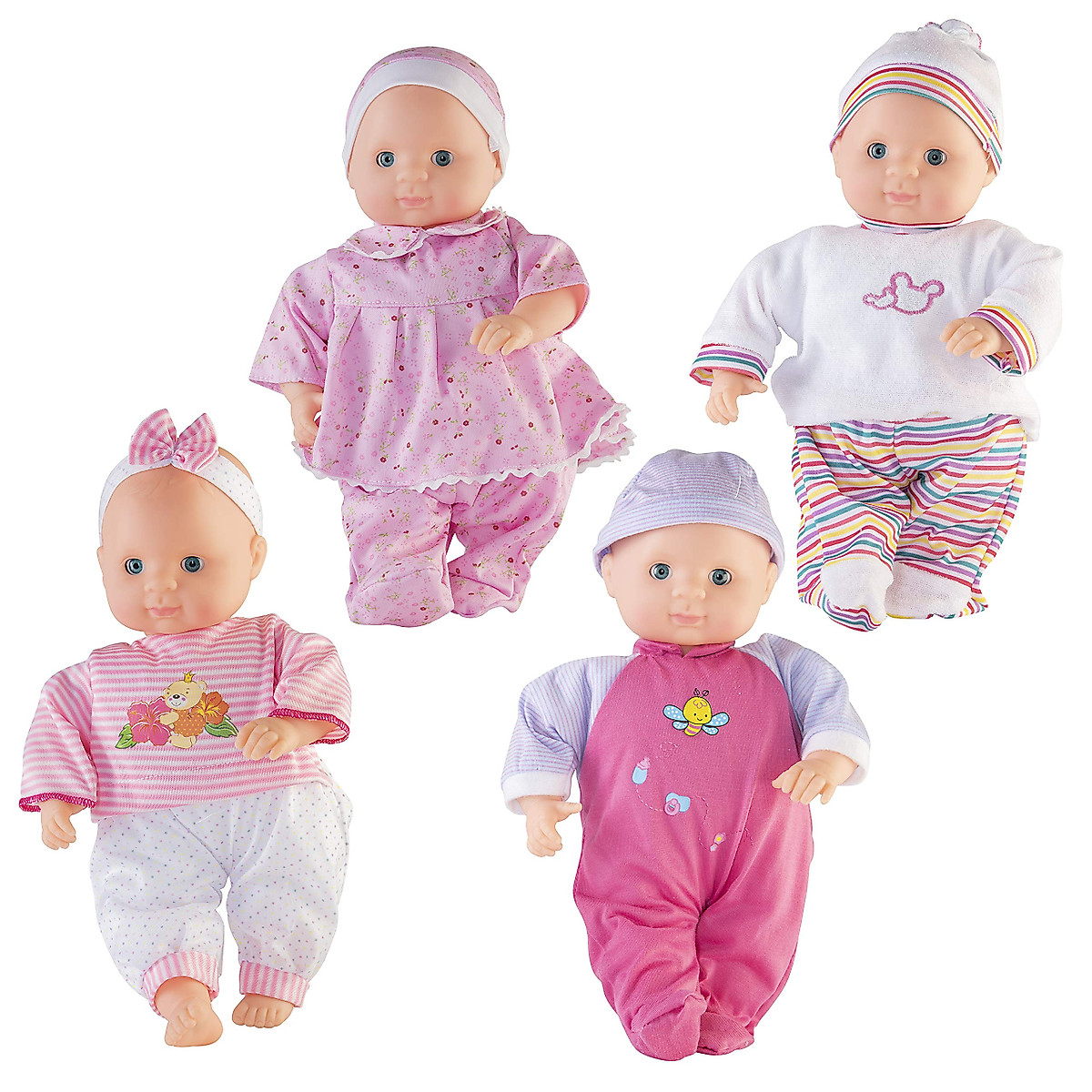 Prextex Baby Doll w/ 12-pc Clothing Set | Baby Dolls Suitcase Set | Baby Doll with Clothes, Accessories | Baby Toy, Soft Baby Doll | Small Baby Doll | Toddler, Girl & Boy | Holiday, Birthday Gift