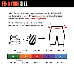 Triple Eight Bumsaver Men's Padded Shorts for Skateboarding, Snowboarding and Skiing, Black, Small