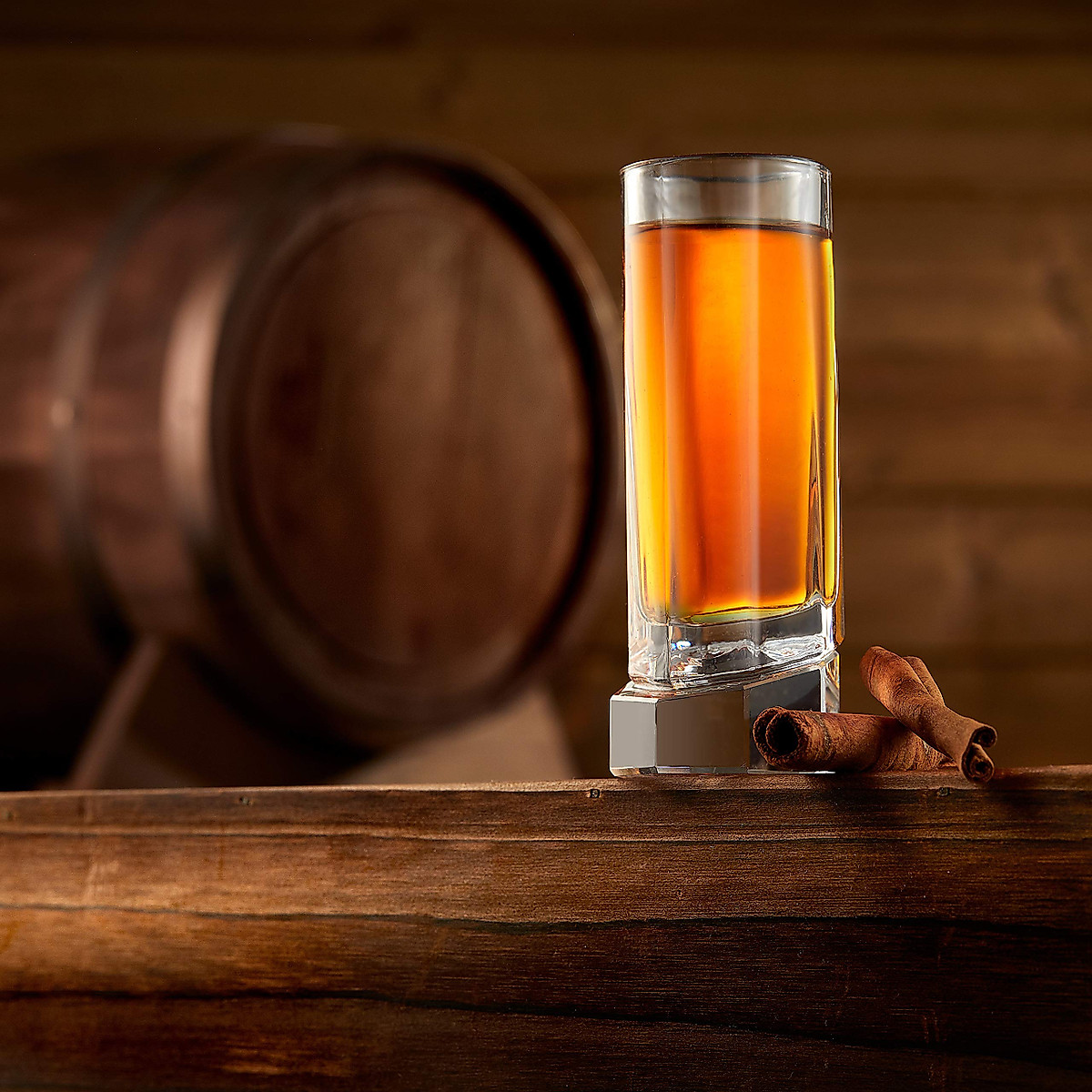 JoyJolt Aqua Vitae Shot Glass Set of 4. Crystal Shot Glasses, Round Clear Shot Glasses Set with Octagon Base. 1 – 2 oz Cups for Tequila, Limoncello, Vodka or Aperitif. Fun Christmas Gifts