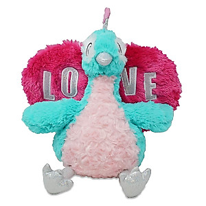 Cuddle Barn - Lots of Love Liam | Singing and Dancing Interactive Light Up Pink Peacock Stuffed Animal Plush Toy, Sings L O V E by Frank Sinatra, 10 Inches
