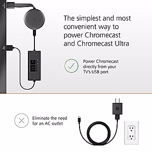 Mission USB Power Cable for Chromecast and Chromecast Ultra (CHROMECAST NOT Included)