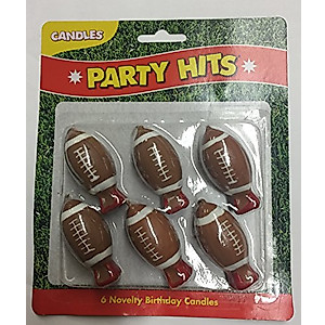 Oasis Supply Football Party Candles - 6 Birthday Candles per Set