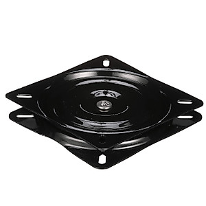 Attwood 17721 Seat Swivel, For Boat Seat, 3-Degree Tilt Action, 7 Inches, Steel, Black Powder Coated