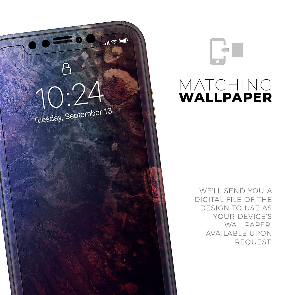 Design Skinz Abstract Fire & Ice V8 Protective Vinyl Decal Wrap Skin Cover Compatible with The Apple iPhone XR (Screen Trim & Back Glass Skin)