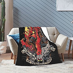 Trigun Soft Flannel Fleece Blanket Plush Fuzzy Throw Blankets for Bed Couch Living Room 60"x50"