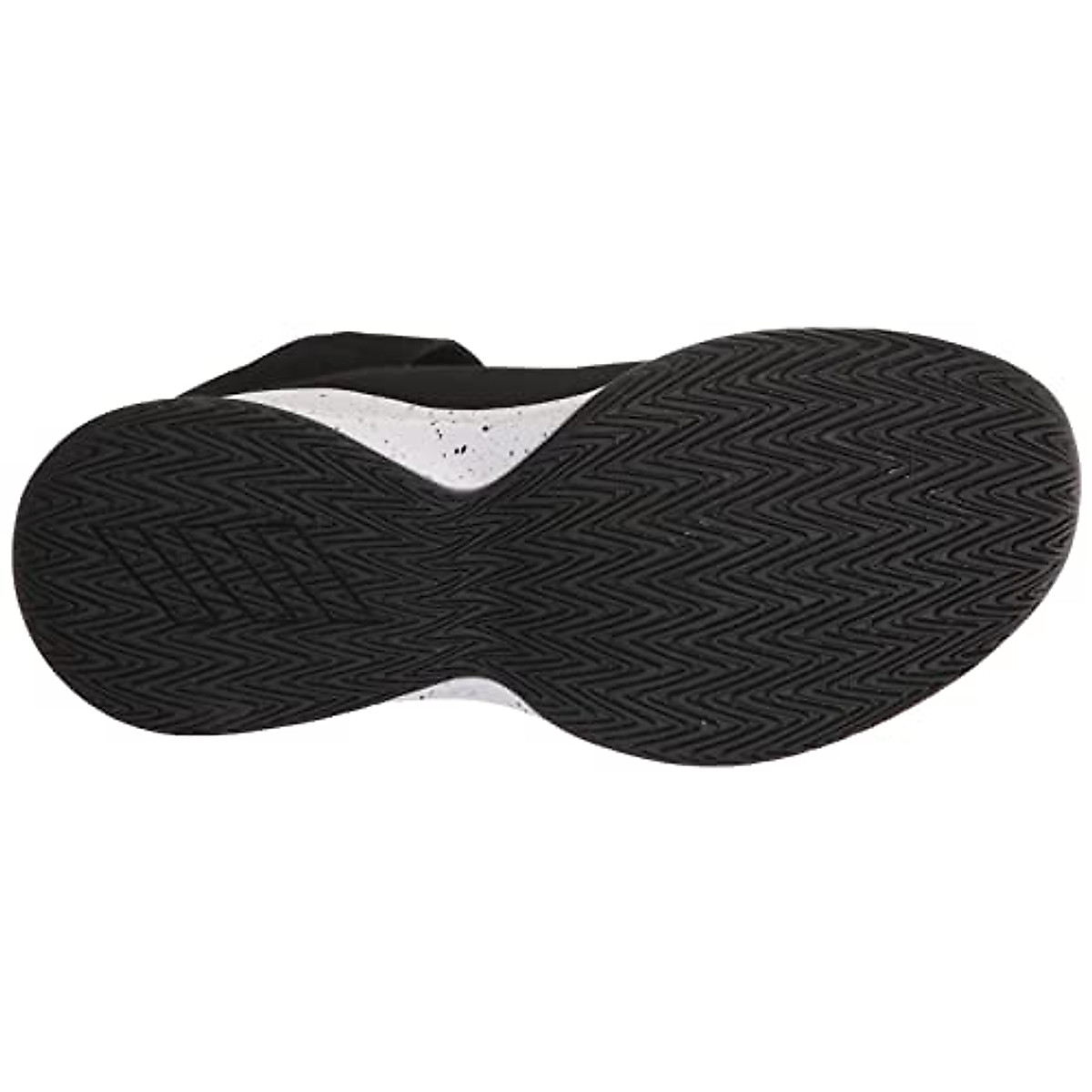 adidas Cross Em Up 5 Basketball Shoe, Black/Silver Metallic/White, 3 Wide US Unisex Little_Kid