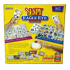 Briarpatch I SPY Eagle Eye Find-It Game - Sharpen Your Senses with Fast, Furious, and Fun Matching! | Includes 30 Double-Sided Cards, 4 Game Boards, and a Bell | For 2 to 4 Players, Ages 5 and Above