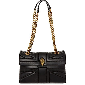 Kurt Geiger Crossbody Women’s Kensington Black Leather Union Jack Quilted Bag