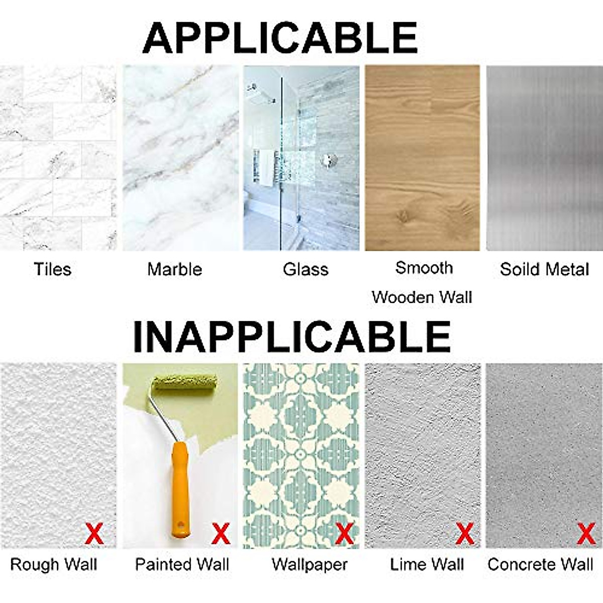 LAIGOO 8 Pcs Replacement Corner Shower Caddy Adhesive Hook Stickers, No Drilling Wall Hooks Adhesive Strips for Bathroom Shelves