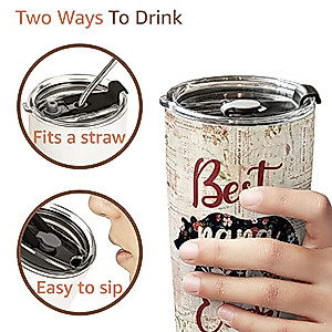 Macorner Mothers Day Gifts - Birthday Gifts for Mom Nana & Mothers Day Gifts From Daughter Son - Mom Gifts Christmas Gifts For Grandma - Stainless Steel Bear Tumbler 20oz Gift For Women - Mom Gifts