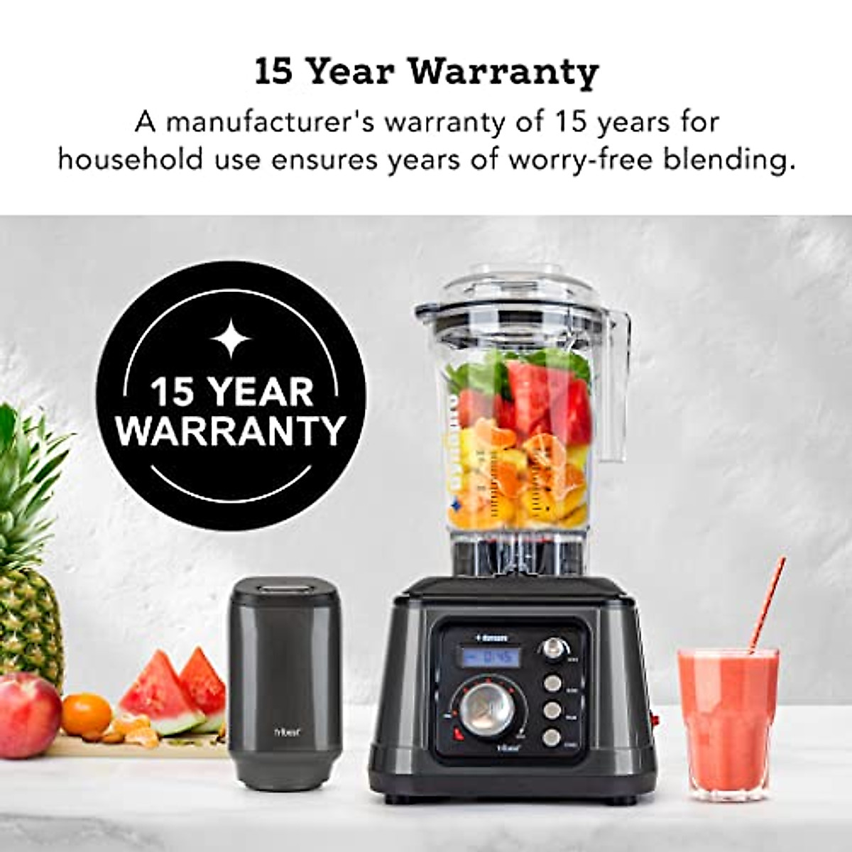 Tribest Dynapro High Speed 2.5HP Blender with Vaccum, Commercially Certified,Grey,One Size