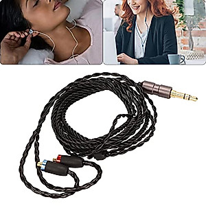 Jopwkuin Earphone Cable, Lossless Sound Quality Replacement 3.5mm Headphone Cable Flexible for UE900 for Headphones for UM PRO UM
