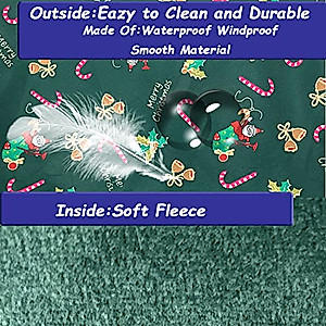 FULUE Ferret Rat Hammock,Ferret Cage Accessories Ferret Guinea Pig Hanging Bed HammockCute Ferret Stuff Tunnel for Cage Set Supplies 13.8inch (Green Christmas)