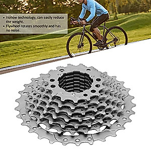 Road Bike Freewheel, Weight Reduction Cassette Freewheel Runs Smoothly Concave and Convex Tooth High Accuracy Tooth Ratio Anti Rust Treatment for Cycling