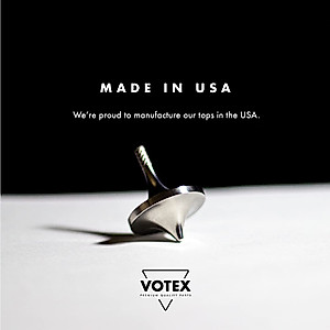 Votex - Made in USA - Timeless Spin CNC Stainless Steel Metal Spinning Top
