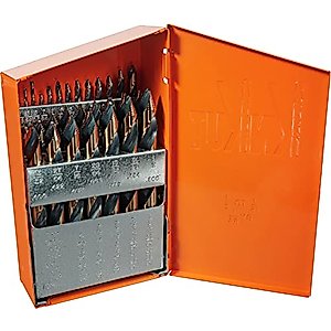 KnKut 29 Piece Mechanics Length Step Point Drill Bit Set 1/16"-1/2" by 64ths
