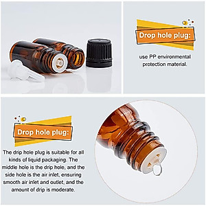 DLIBUY 4 Pcs Empty 50ml Brown Essential Oil Bottles with Dropper Black Tamper Evident Screw Cap Amber Glass Vials for Cosmetic Essential Oils Colognes Perfume Aromatherapy