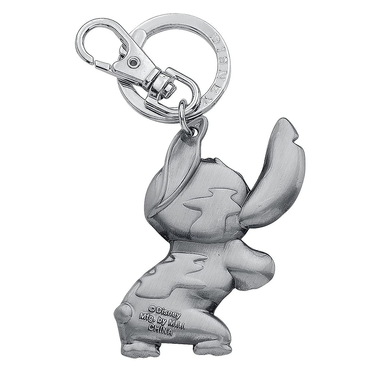 Disney Stitch Pewter Key Ring Silver, 3"