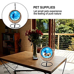 TEHAUX Natural Coconut Shell Bird Nest House Bed with Warm Pad for Parrot Parakeet Hamster Rat Mice Chinchilla Cage Toy Nesting Box