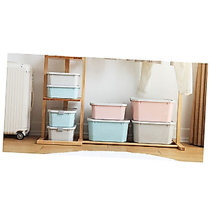 STOBAZA Box Clothes Multi- with Size Sundries Blue L Shoes Kitchen Latching Handles File Holder Case Organizer Laundry Baskets Container Display Home Pull Lid Toys Containers Stackable