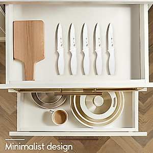 Plys Paring Knife - 4.5 inch Paring Knives Set of 4 Small Kitchen Knife, Sharp Fruit Paring Knife and Coring, Bottle Opener Design German Stainless Steel Ergonomic Handle