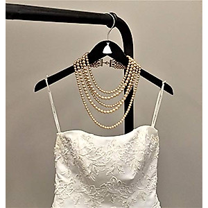 NAHANCO GT204517 Bridal Hanger Set, Wooden Hangers Imprinted with Tux and a Bridal Gown, 17” (2 Piece Set)