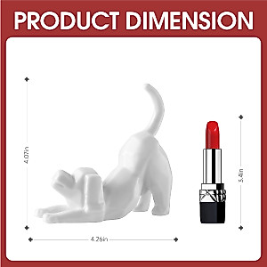 PUDDING CABIN Dog Mom Gift for Women, Dog Ring Holder Wedding Ring Stand, Dog Gift For Women/Men Birthday Christmas Valentines, Dog Figurine for Office Room Decor, Loss of Dog Sympathy Gift