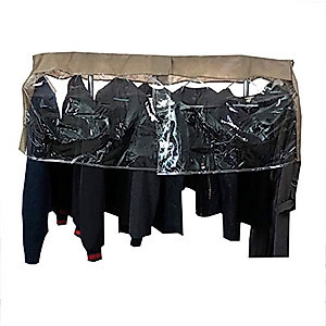 Garment Cover for Closet Rod and Portable Clothing Rack Shoulder Dust Cover - Protect Your Wardrobe in Style - Adjustable to fit 20" to 36" long - 1 Pack