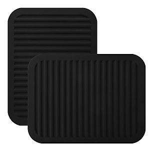 IFFMYJB Silicone Trivets Mats, Silicone Hot Pads for Pot Holder, Square Trivets for Hot Dishes, Pots and Pans, Multi Purpose Hot Pads for Kitchen Counter, Non Slip Heat Resistant Mats Set 4 Blue