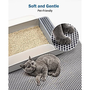Fostanfly Cat Litter Mat, Large Urine Proof Litter Box Mat, Double Layer Easy Clean Machine Washable Litter Trapping Mat, Waterproof Leakproof Anti-Slip, Scatter Control Kitty Litter Mats for Floor…
