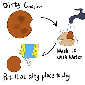 12 Pcs Car Coasters Cup Holder Insert Coaster, Absorbent Cork Bar Coaster, Heat Resistant Reusable Anti Slip Blank Drink Coaster with Fingertip Grip for Easy Removal, Car Decor Accessories for Women