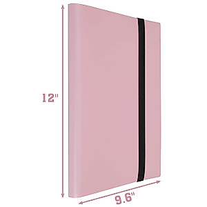 Trading Card Binder Standard Size Trading Card Holder Protector Album 360 Pockets Pink