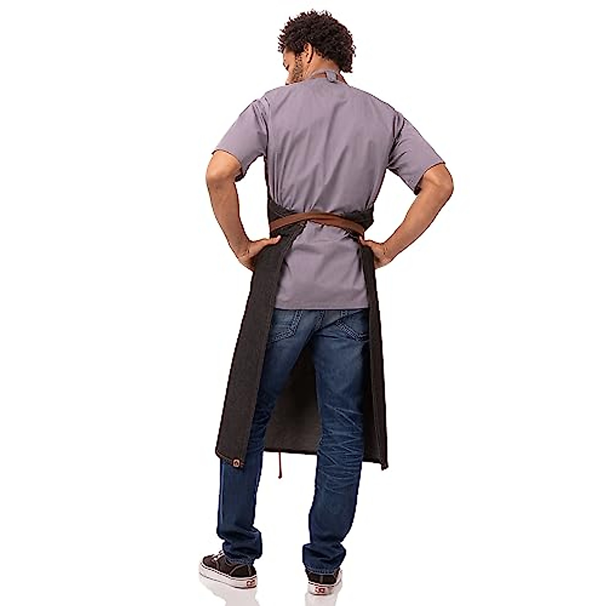 Chef Works Unisex Memphis Chefs Bib Apron, Black, One Size