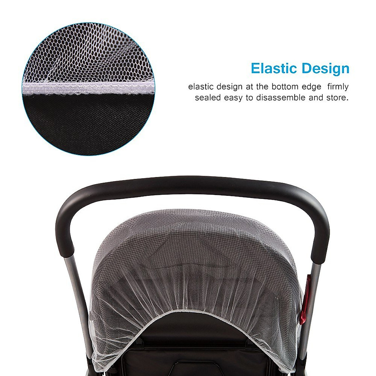 Yosoo Baby Net Cart Full Cover Travel System Netting Bee Net for Baby Strollers, Bassinets, and Car Seats Mesh
