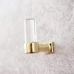 Ochoos Modern Lucite Acrylic Hook Coat Hook Wall Hat Hook Clear Silver Gold Clothes Hooks Coat Hangers Bathroom Hardware Decor - (Color: Gold)