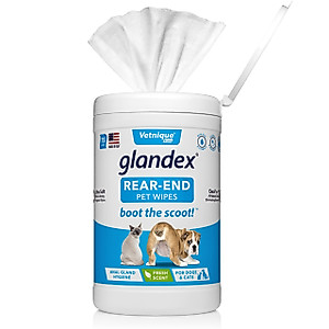 Glandex for Dogs 120ct Anal Gland Support Soft Chews and Glandex Pet Wipes 75ct Bundle - by Vetnique Labs