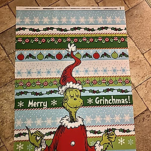 Kaufman Fabrics Robert How The Grinch Stole Christmas ADE 20274 223 Grinch 24inch Panel, 44 Inches